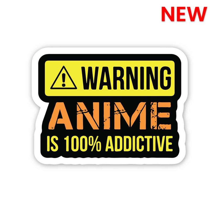 Warning Anime Sticker